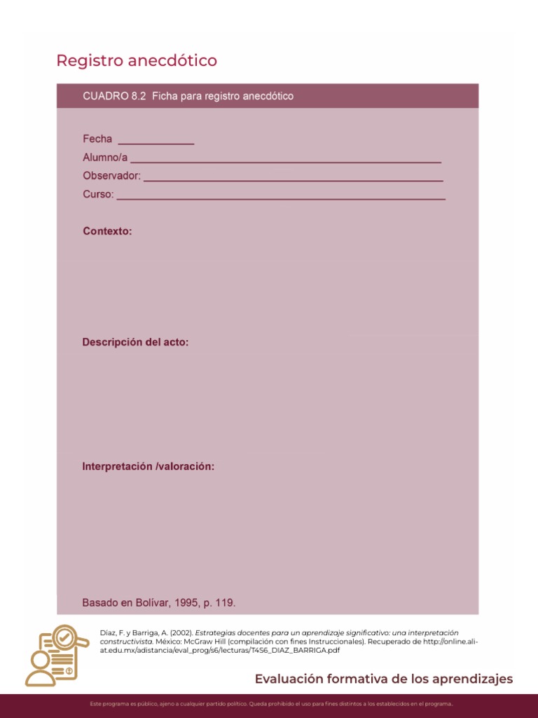 4 - Registro Anecdótico - Semana 3 (COSFAC) | PDF