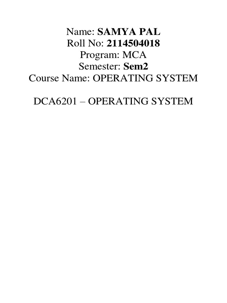 Operating System | PDF | Scheduling (Computing) | Process (Computing) Operating System | PDF | Scheduling (Computing) | Process (Computing)
