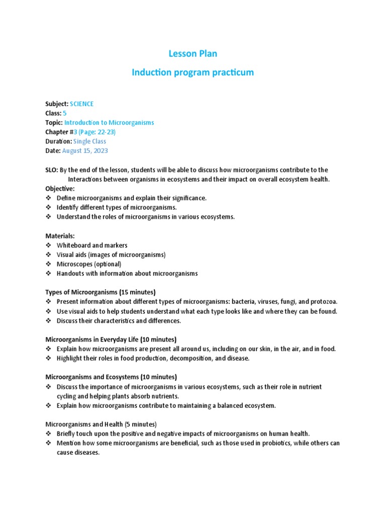 Science Lessonplan | PDF