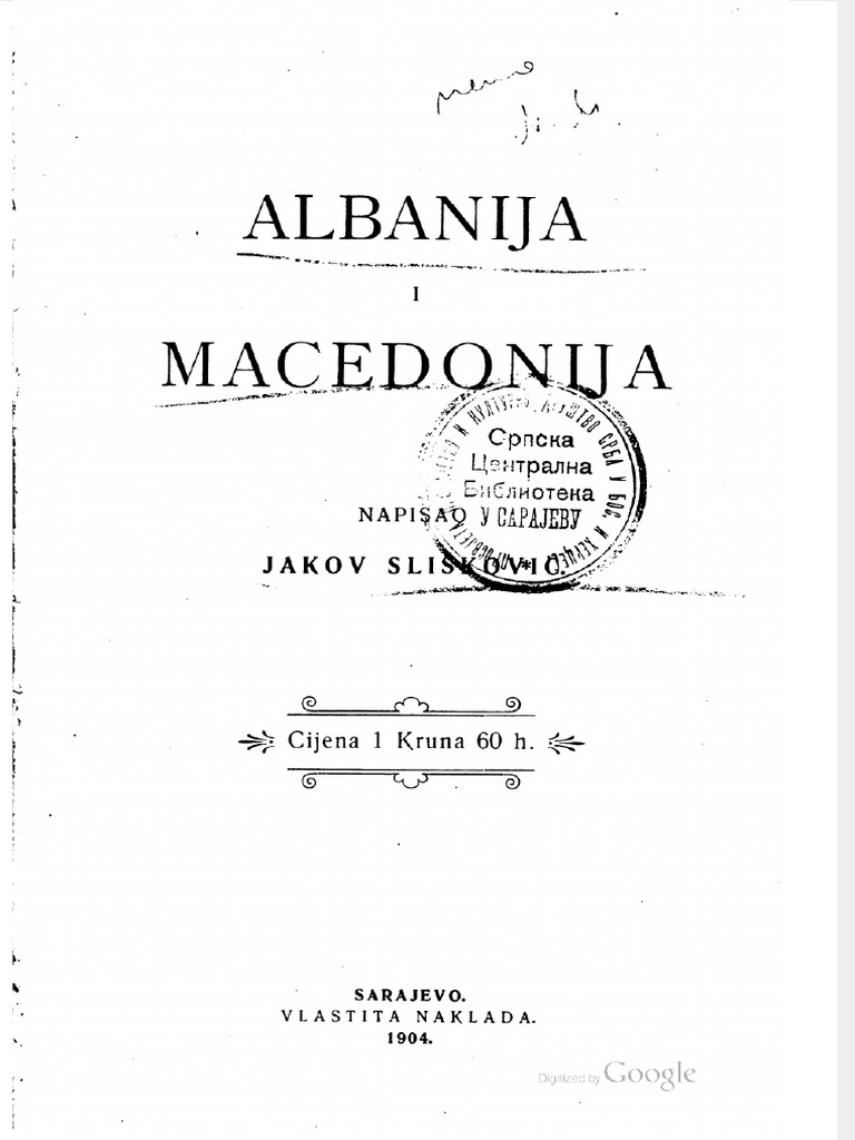 Jakov Sliskovic Albanija I Macedonija | PDF