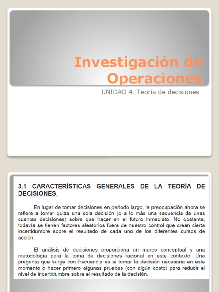 Tema 2 Teoria de Decisiones | PDF | Valor esperado | Probabilidad