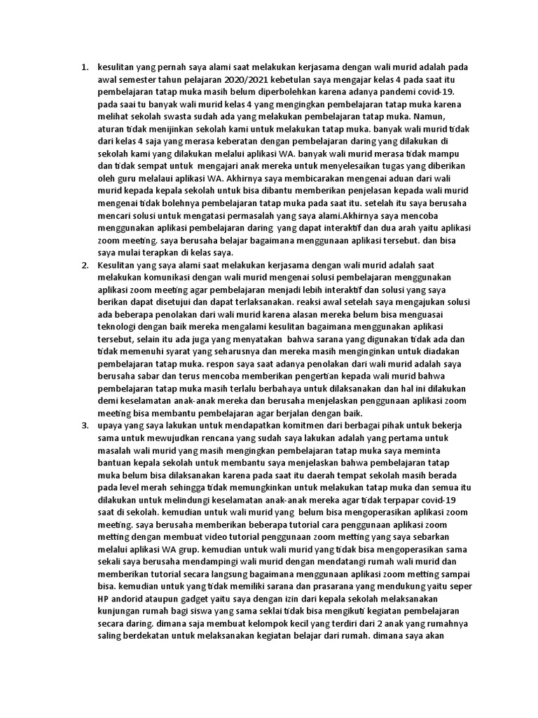 Isian Esai Guru Penggerak No 2 | PDF