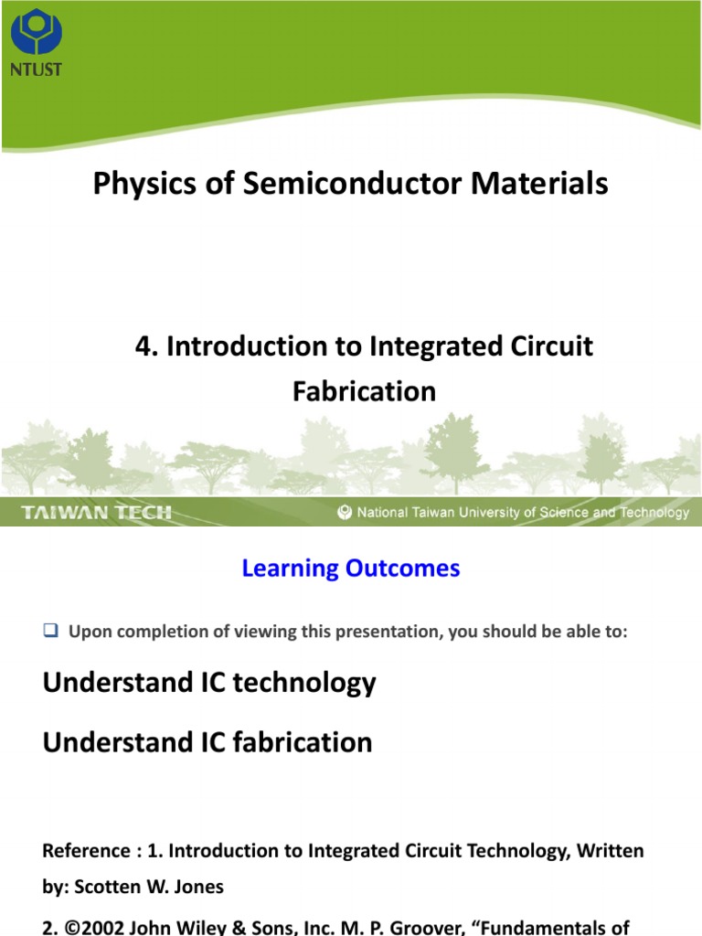 Introduction To Integrated Circuit Fabrication (Baru) | PDF ...