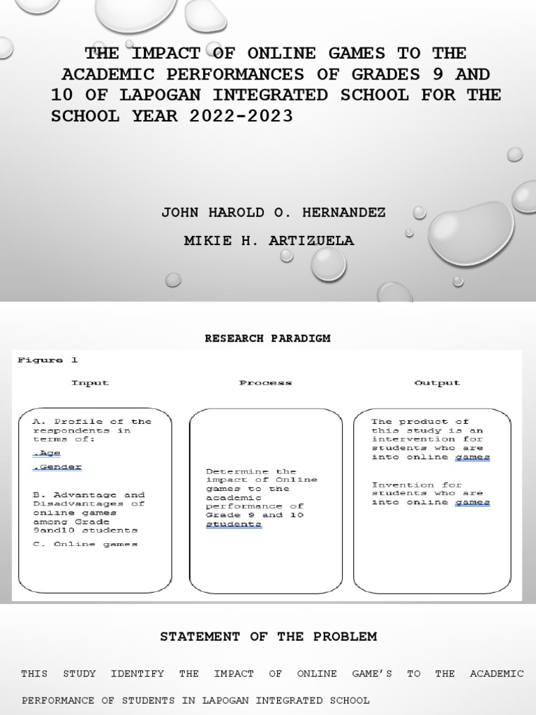 Impact of Online Games on Student Performance | PDF | Games ...