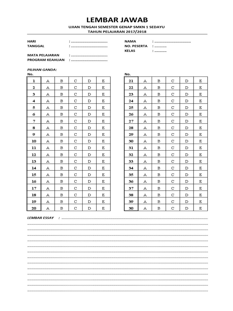Denah Ruang Ujian Komputer 2023 | PDF
