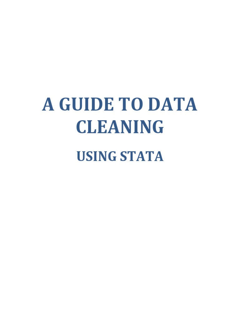 IFPRI (2018) - Cleaning Data Using Stata | PDF IFPRI (2018) - Cleaning Data Using Stata | PDF