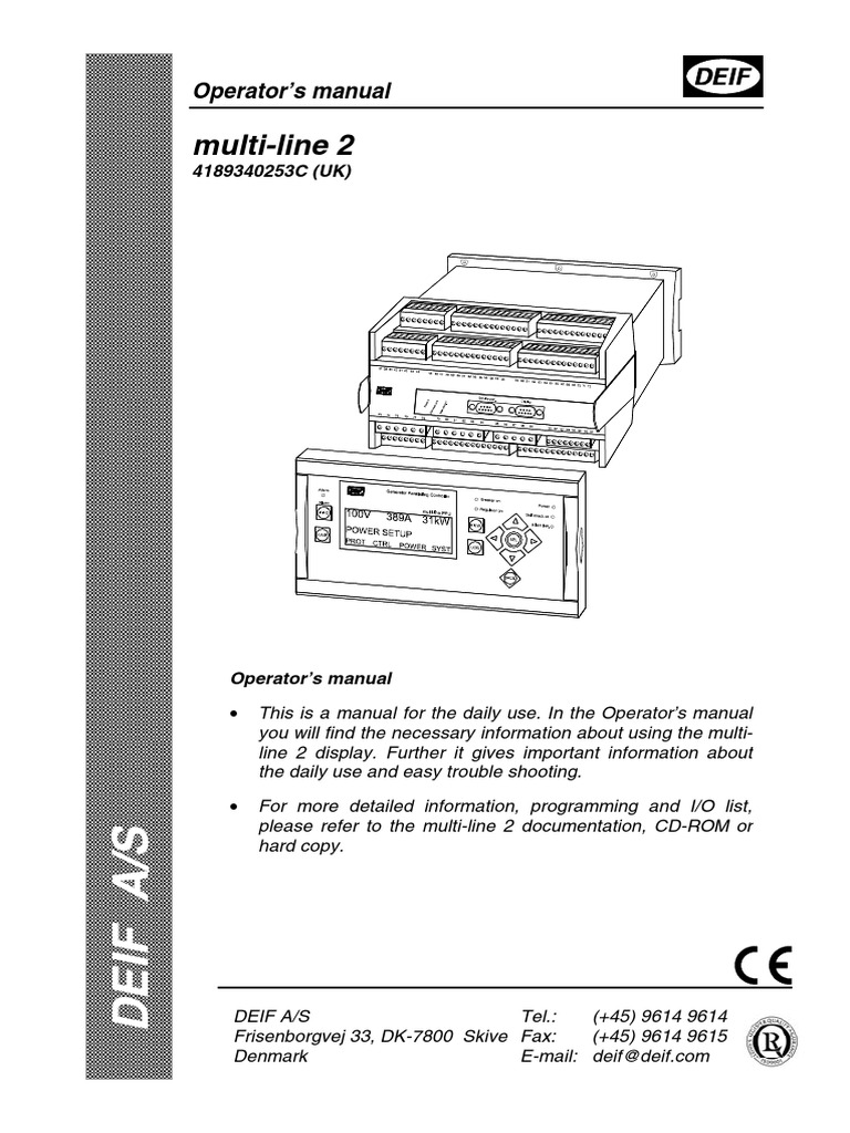 Multi-Line 2: Operator's Manual | PDF | Menu (Computing) | Parameter (Computer Programming)