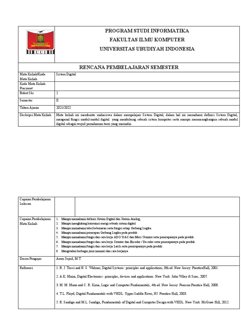 RPS Sistem Digital | PDF | Seni | Komputer