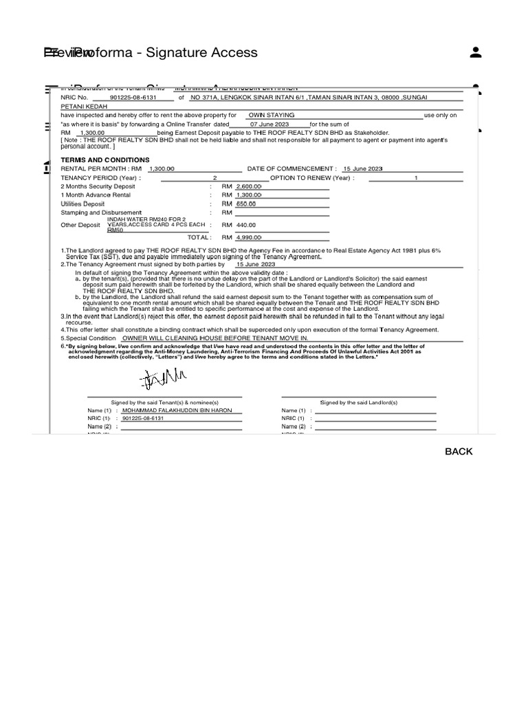 IProforma Signature | PDF