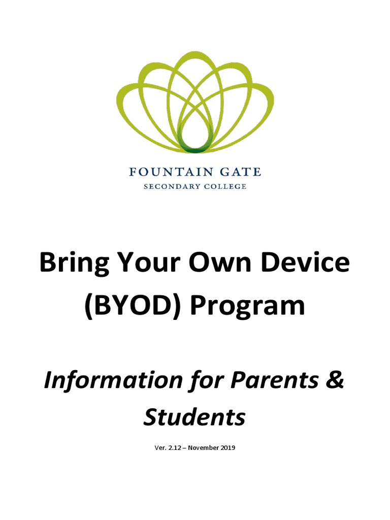 Byod Program - Parent Pack | PDF