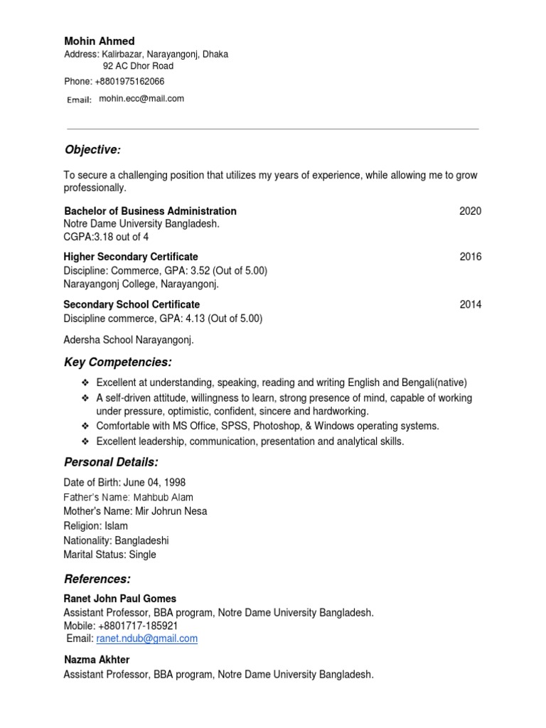 CV Mohin Updated | PDF