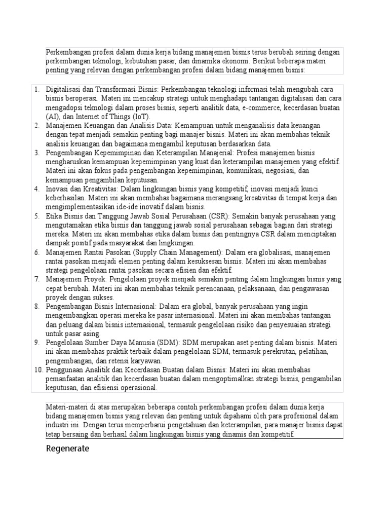 Profesi Bidang MPLB | PDF | Bisnis