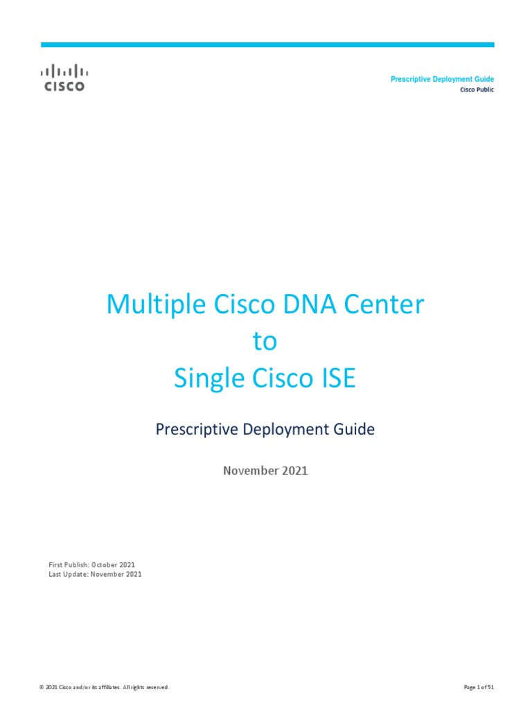 Multi Cisco DNA Center To Cisco ISE Deployment Guide | PDF