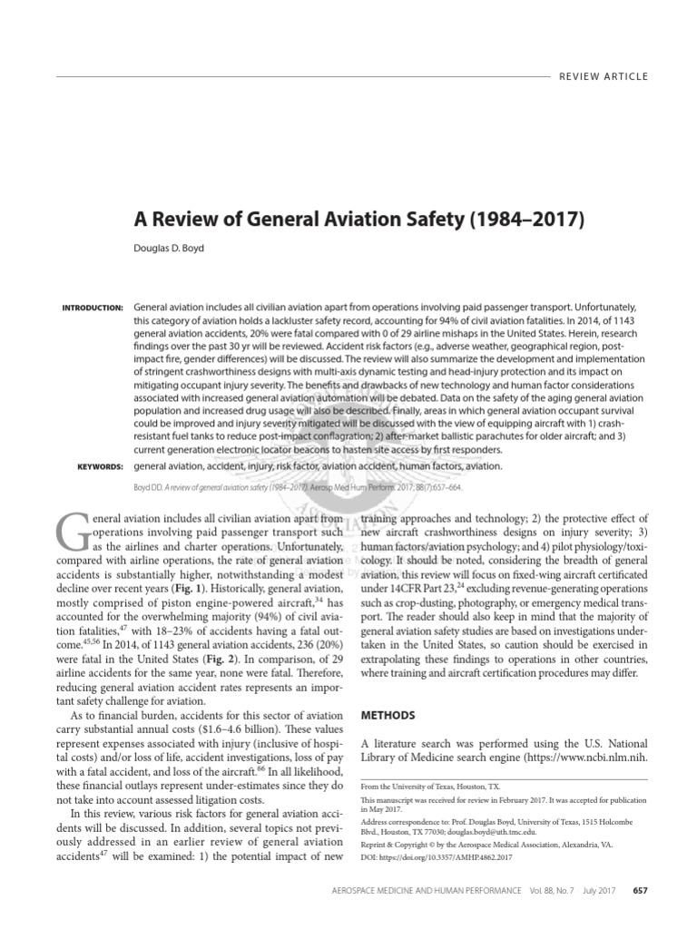 Review of General Aviation Safety | PDF | Aviation Safety | Aviation