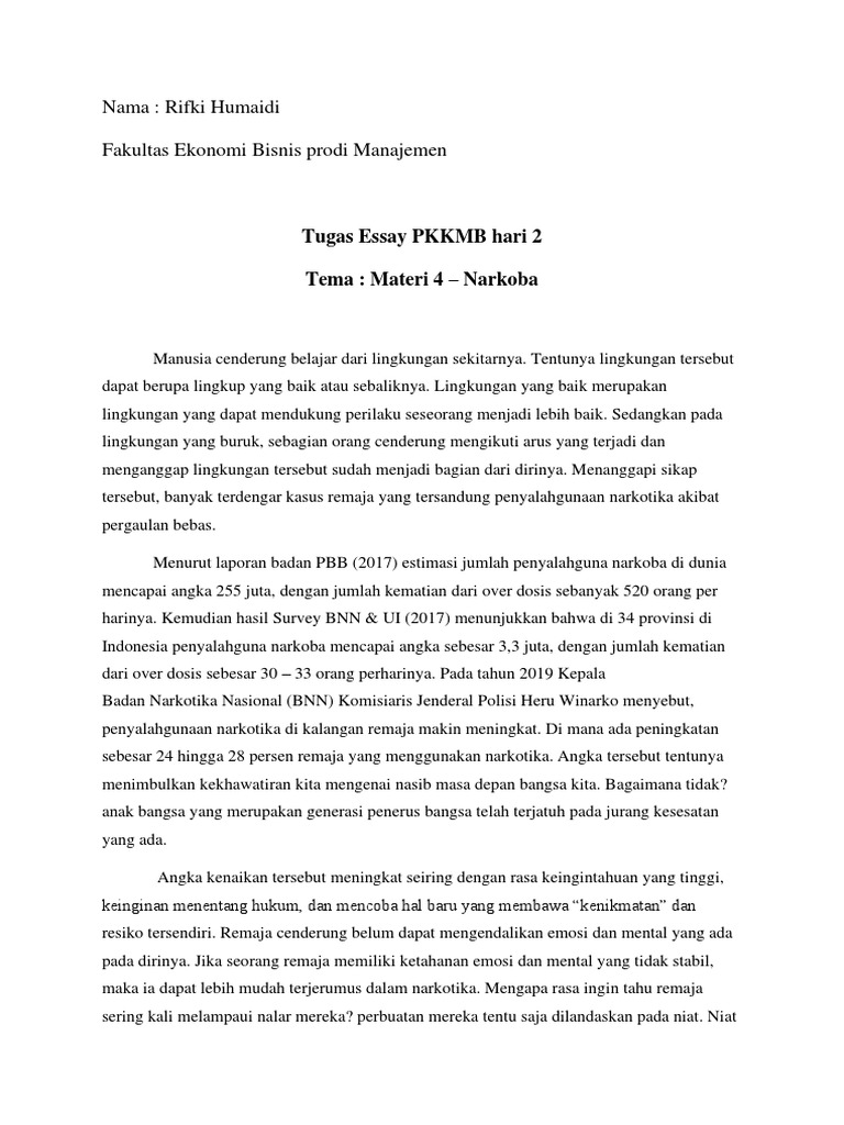 Esai PKKMB Hari2 | PDF