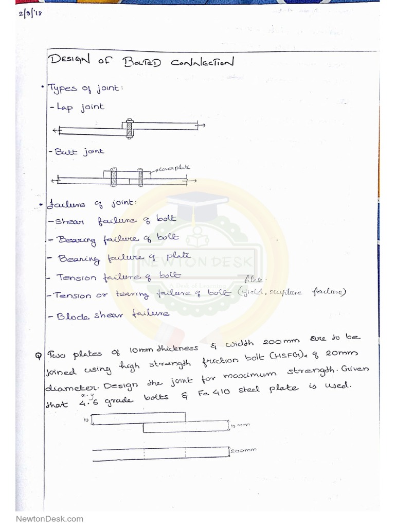 Design of Steel Structure (Ktu) 134 Hand Notes | PDF