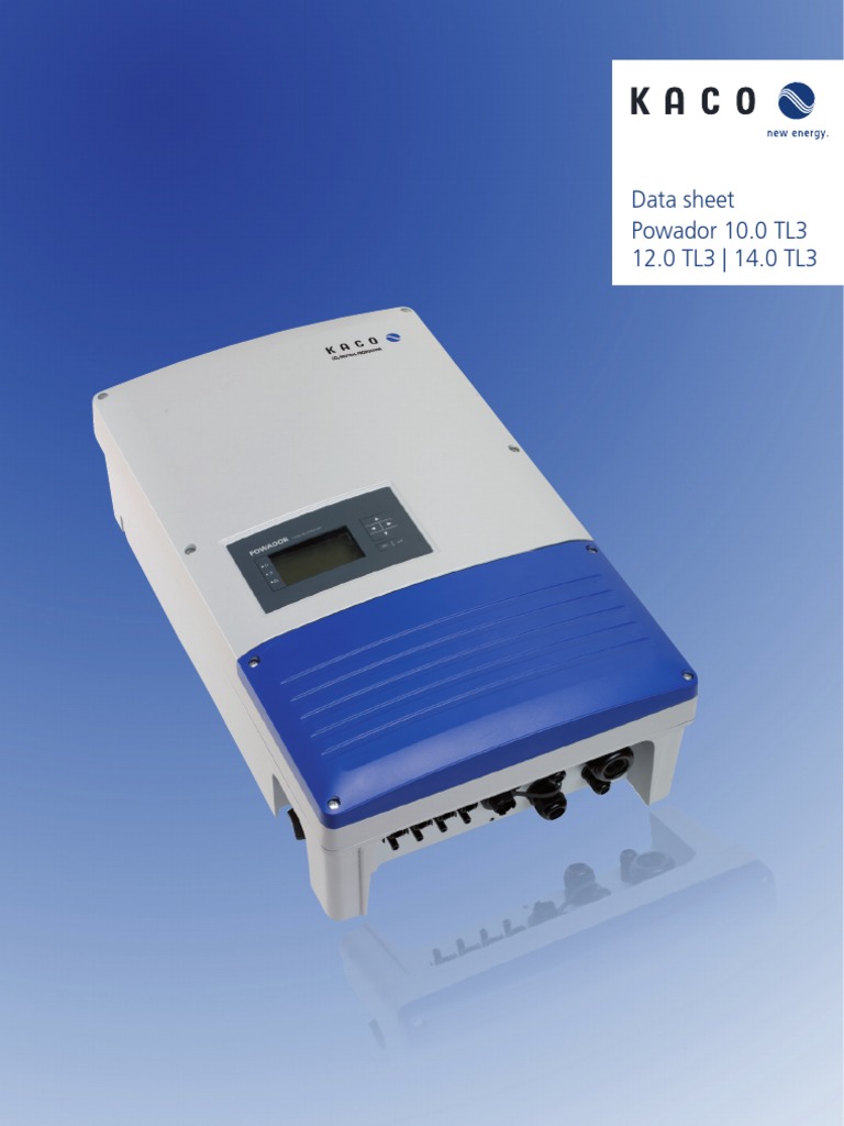 Kaco Datasheet 10-14tl3 en 110803 | PDF | Power Inverter | Electrical Grid