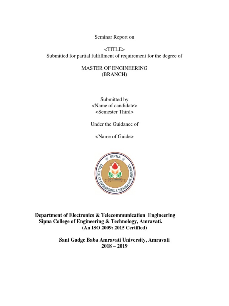 Seminar-Report Format 18-19 | PDF