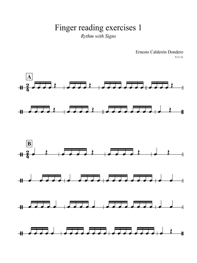 Finger Reading 1 | PDF