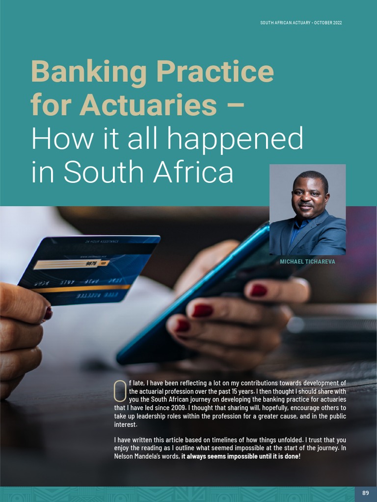 Banking Practice for Actuaries - How it all happened in SA | PDF ...