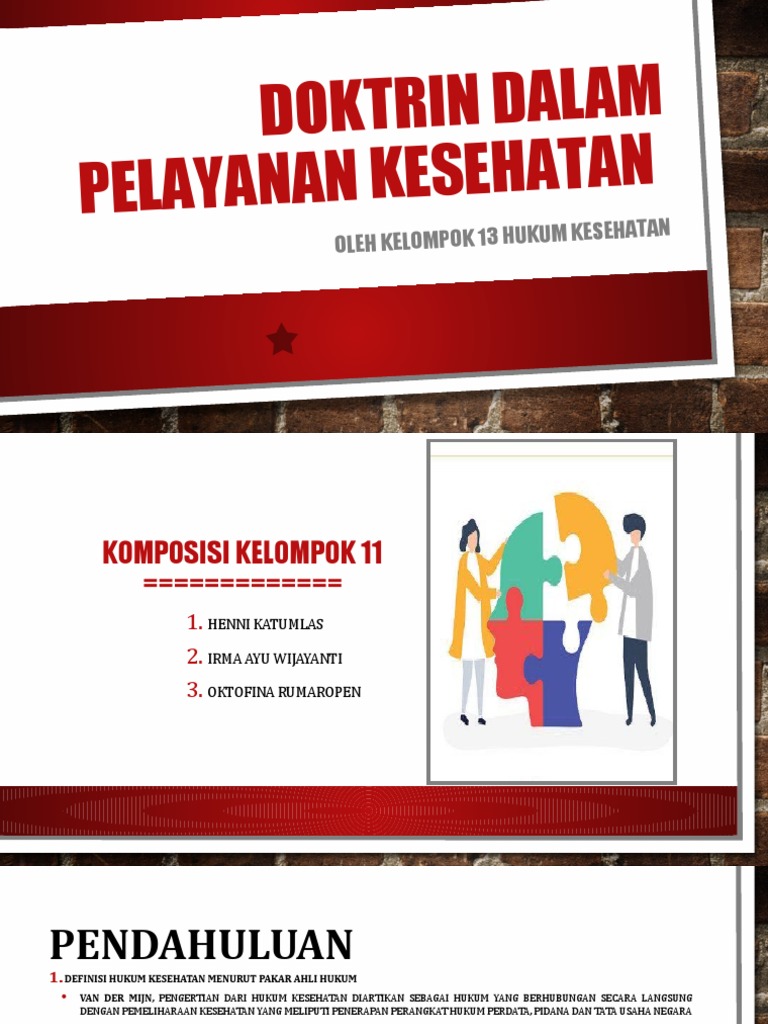 Doktrin Hukum dalam Pelayanan Kesehatan | PDF | Sains & Matematika