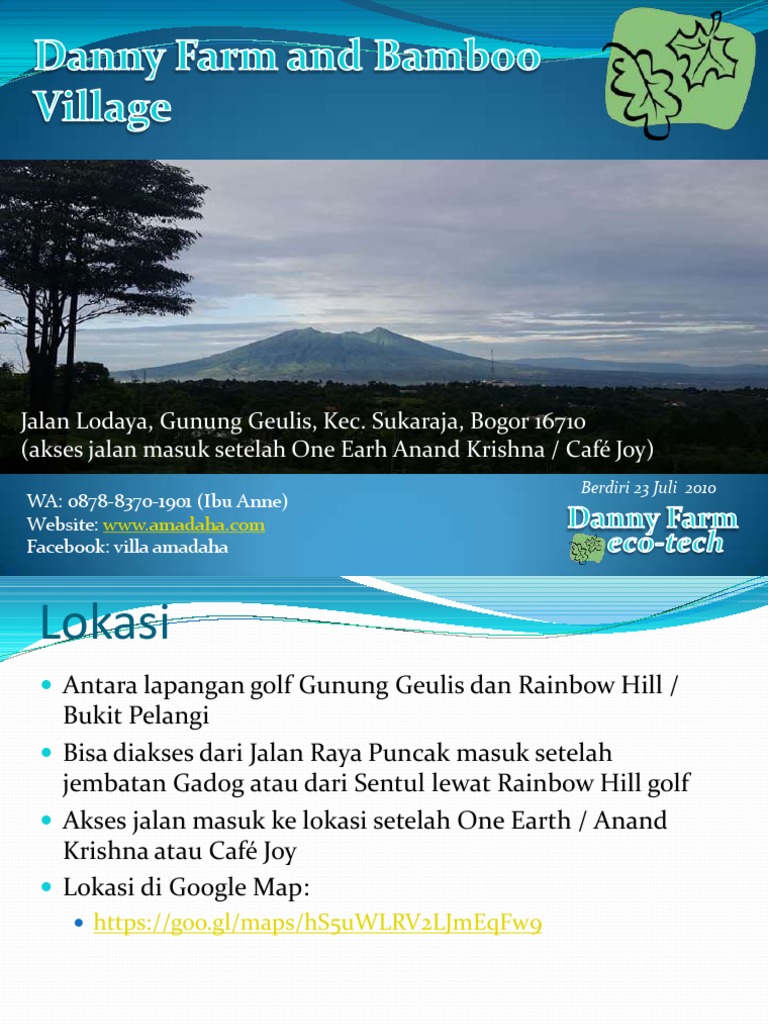 Danny Farm and Bamboo Village - Sep 2019 Min | PDF | Memasak, Makanan ...