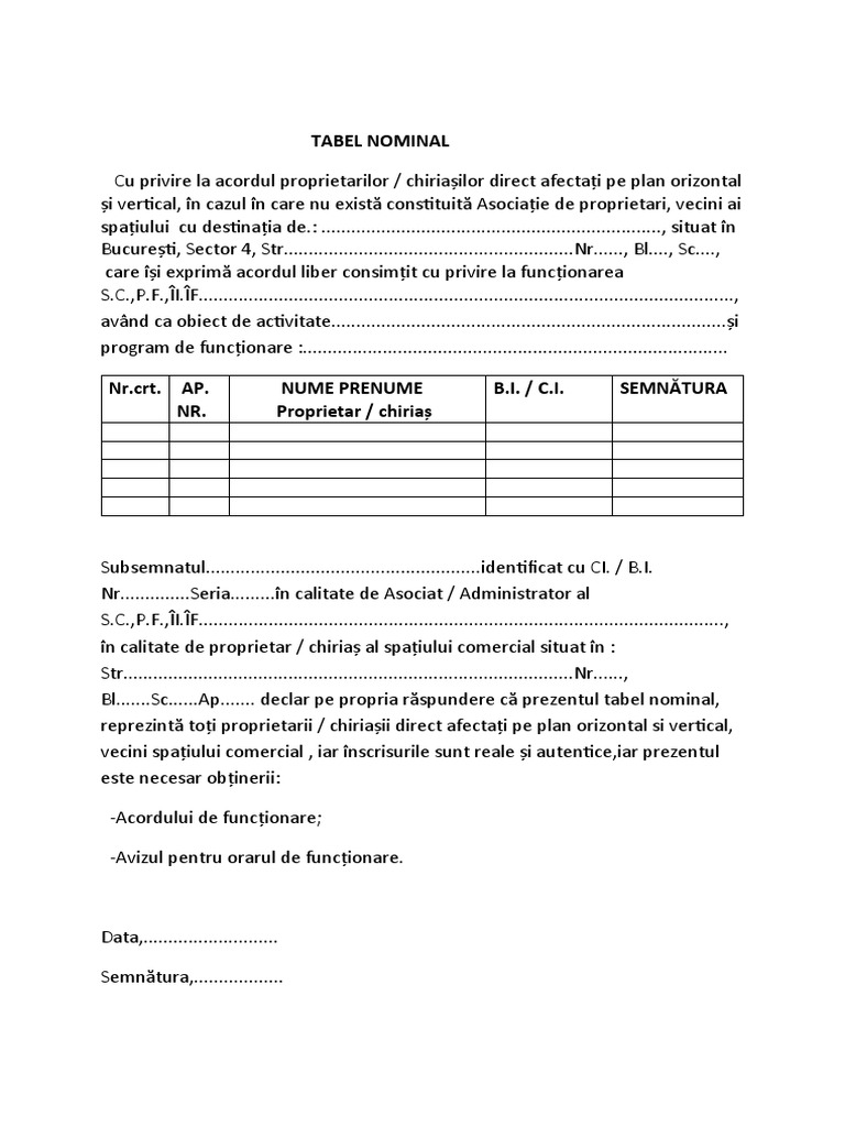 Acord Vecini Bloc | PDF