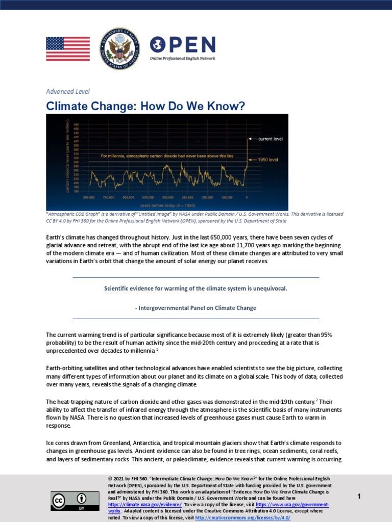Advanvced Climate Change How Do We Know | PDF