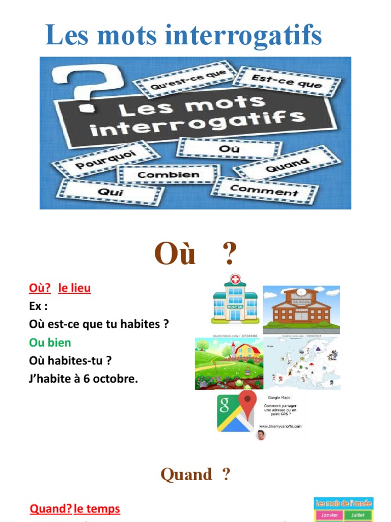 Mots Interrogatifs en Français | PDF | Arts du langage et discipline ...