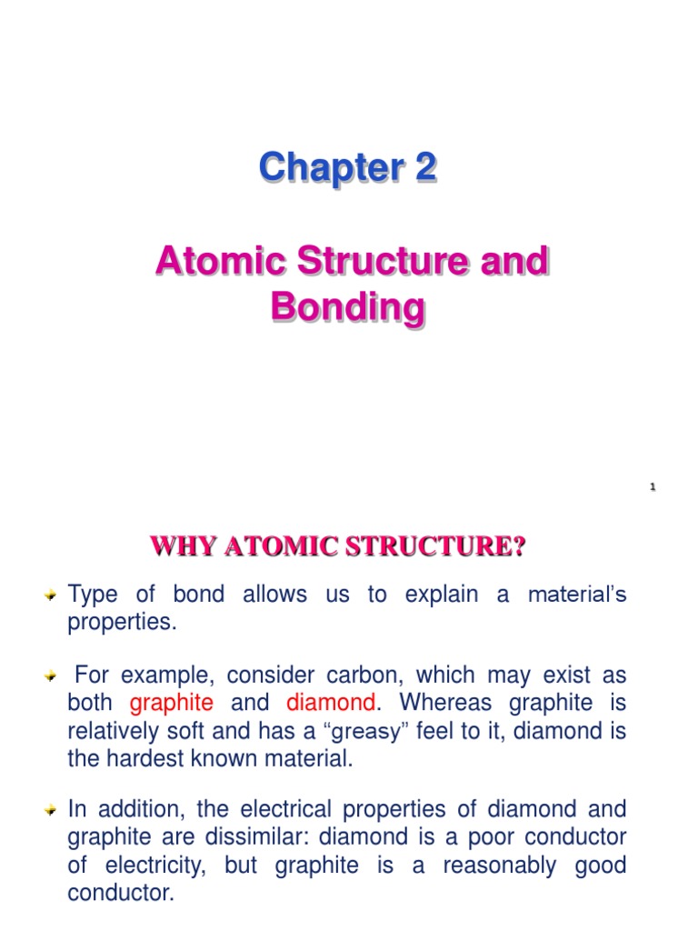 Atomic Structure and Bonding | PDF | Chemical Bond | Intermolecular Force