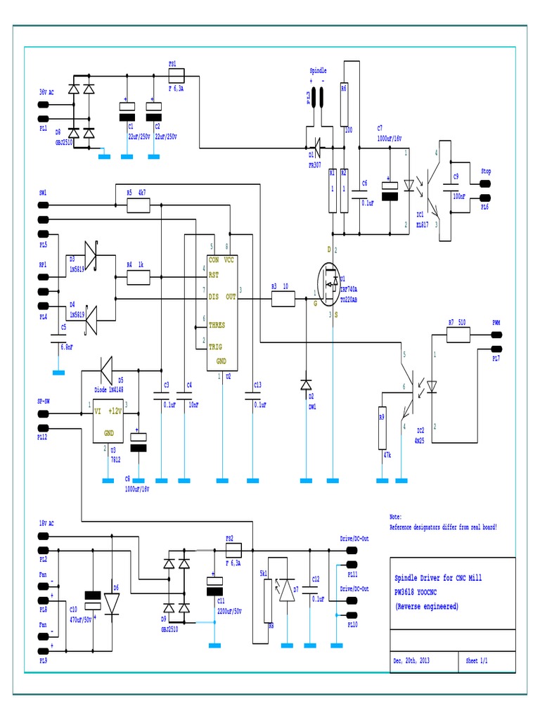 Spindle-Driver PW3618 (YOOCNC) | PDF