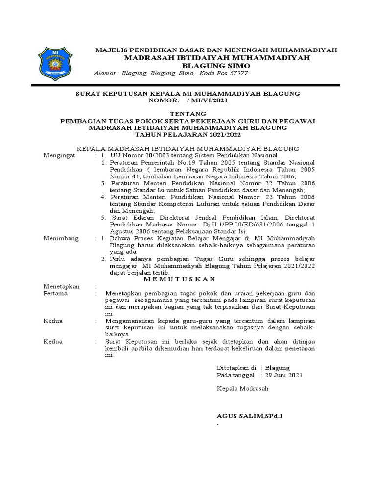 SK Sop Mim Blagung | PDF