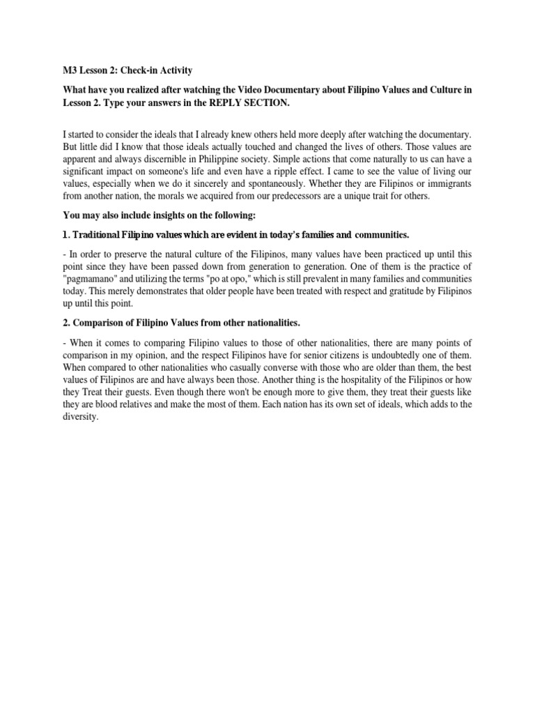 M3 Lesson 2 Check in Activity | PDF