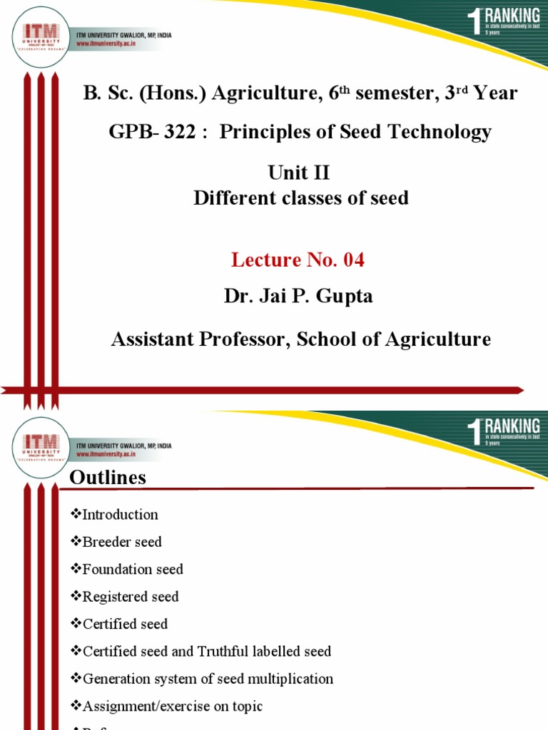 Different Classes of Seed | PDF | Seed | Horticulture