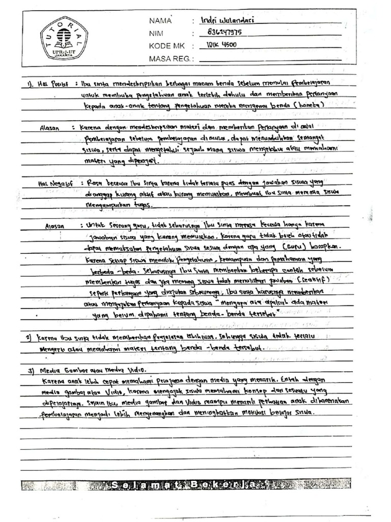 TTM 1 - Indri Wulandari | PDF