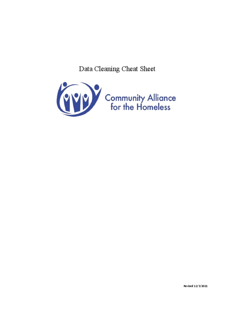 Data Cleaning Cheat Sheet 123 1 | PDF Data Cleaning Cheat Sheet 123 1 | PDF