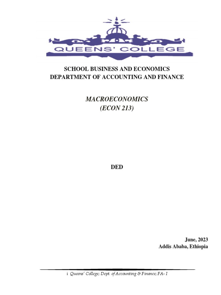 Macroeconomics Module | PDF | Macroeconomics | Economics