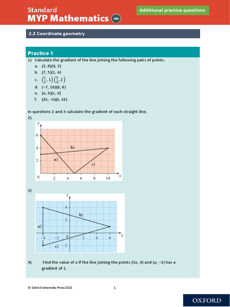 Coordinate Geometry and Linear Graph Review - Additional Textbook ...