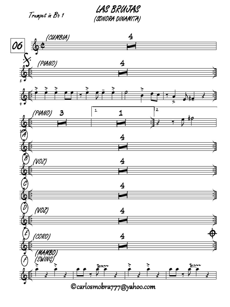 LAS BRUJAS - Trumpet in BB 1 | PDF