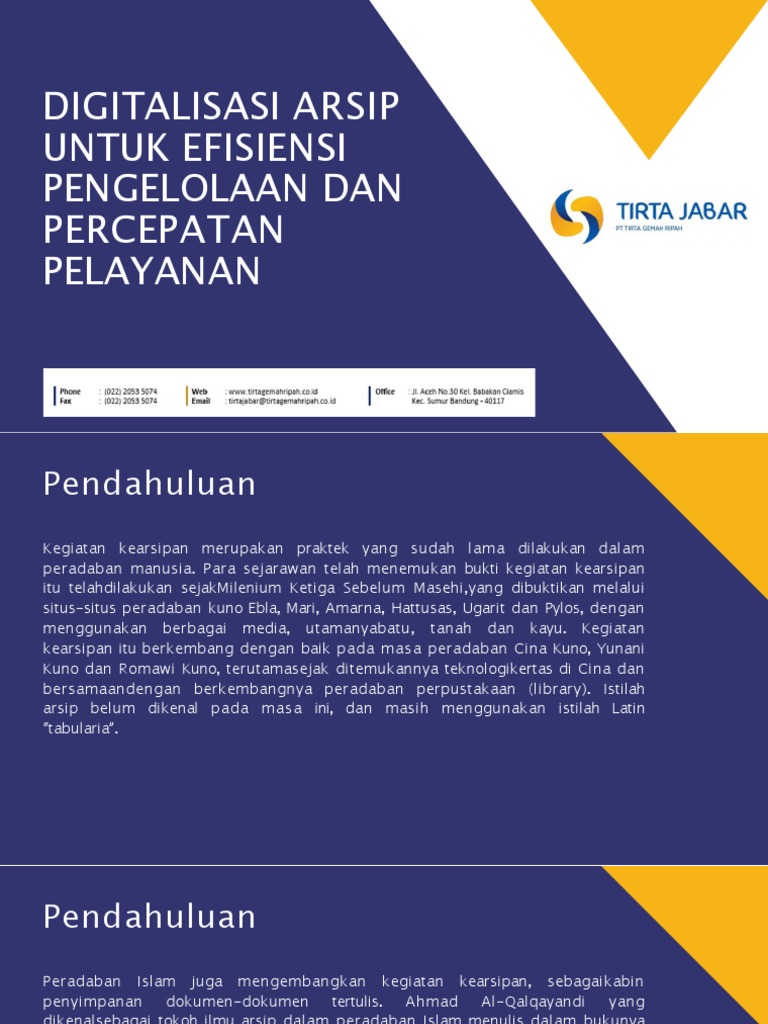 Digitalisasi Arsip untuk Efisiensi | PDF