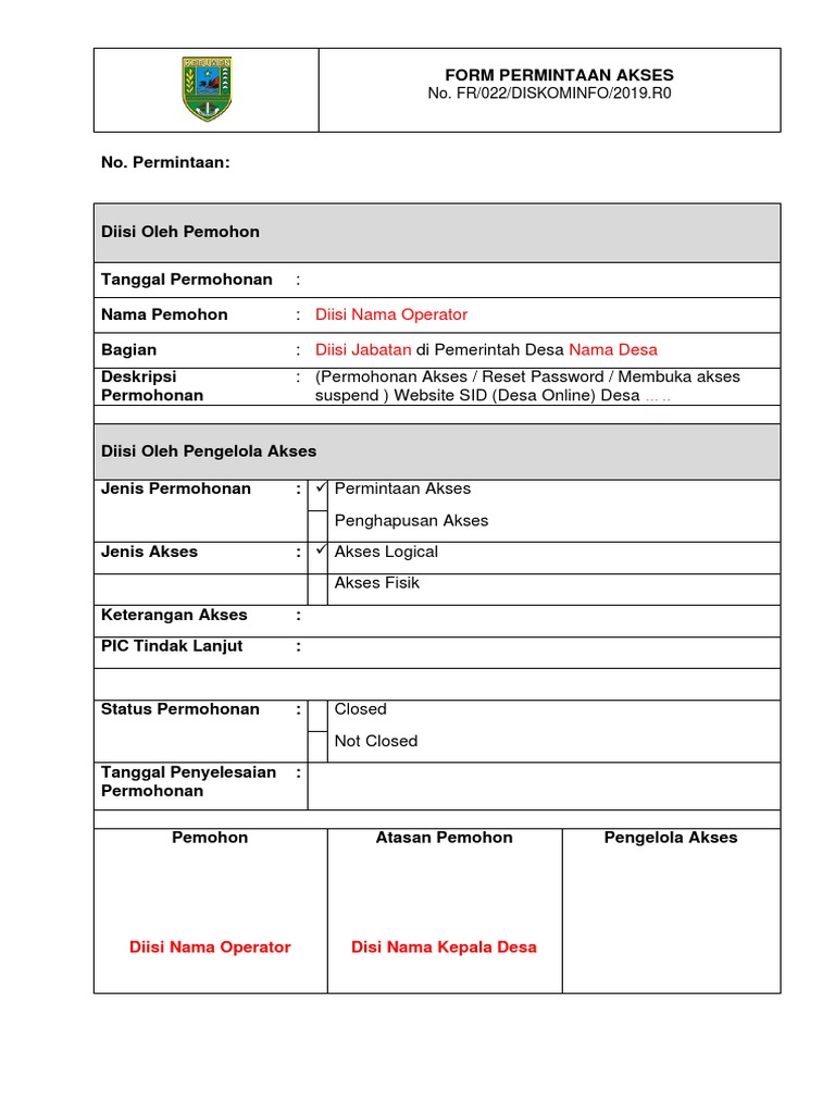 4 Permohonan Akses | PDF