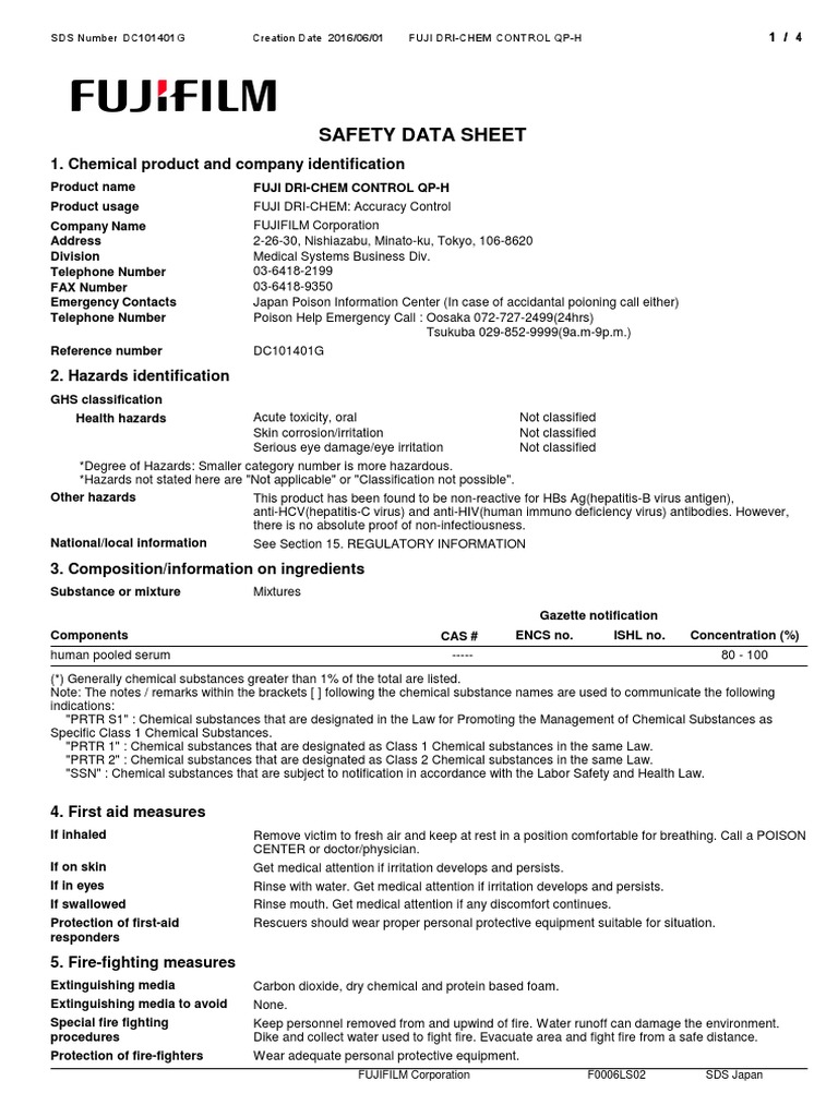 FUJI DRI-CHEM Control QP-H | PDF