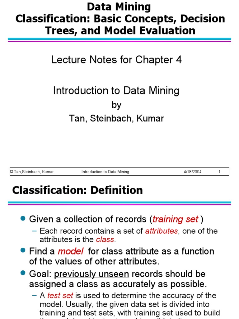 Chap4 Basic Classification Pdf