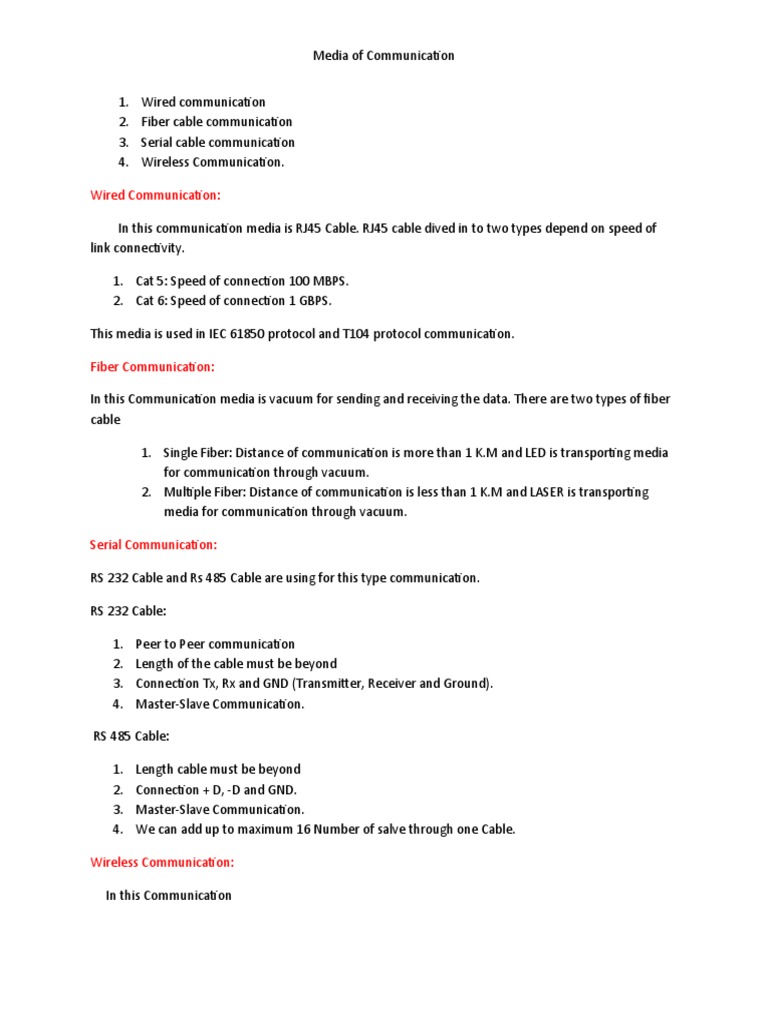 Types of Communication Media | PDF | Computers
