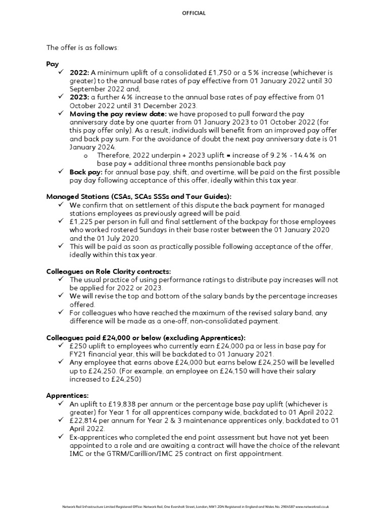 Network Rail General Grades Summary | PDF | Finance & Money Management