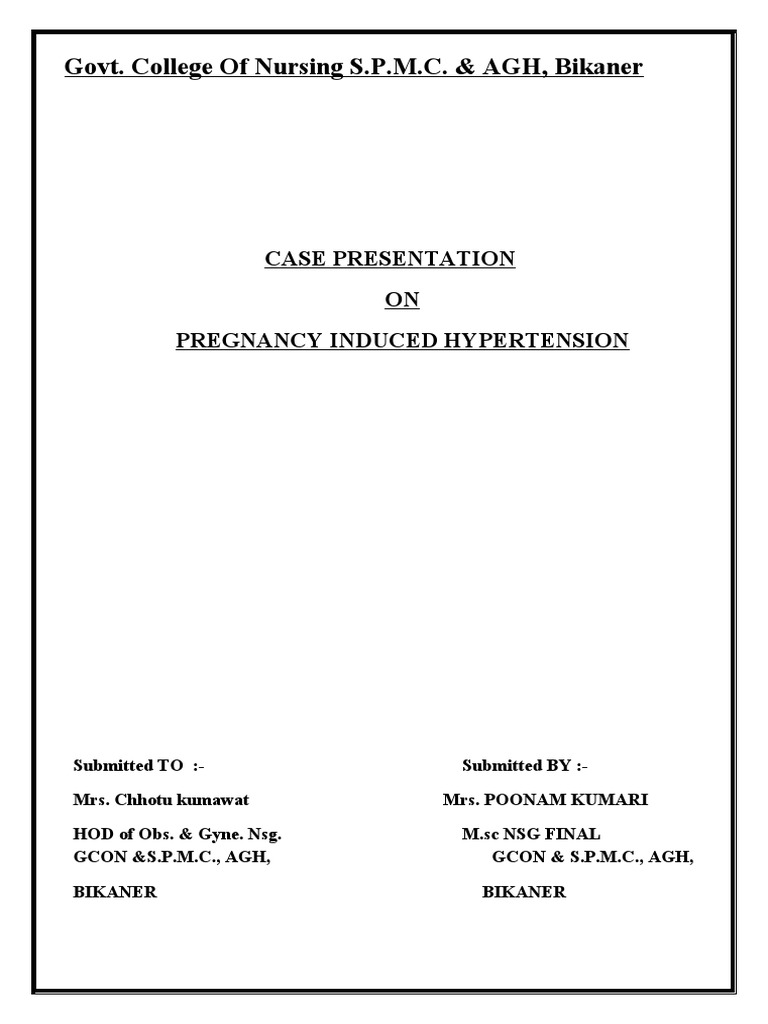 Case Presentation On Pih | PDF