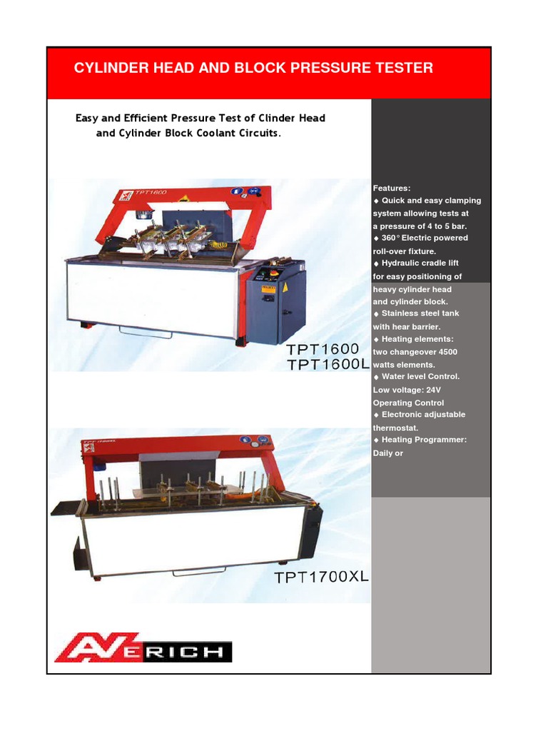 Pressure Tester Machine TPT1600 | PDF