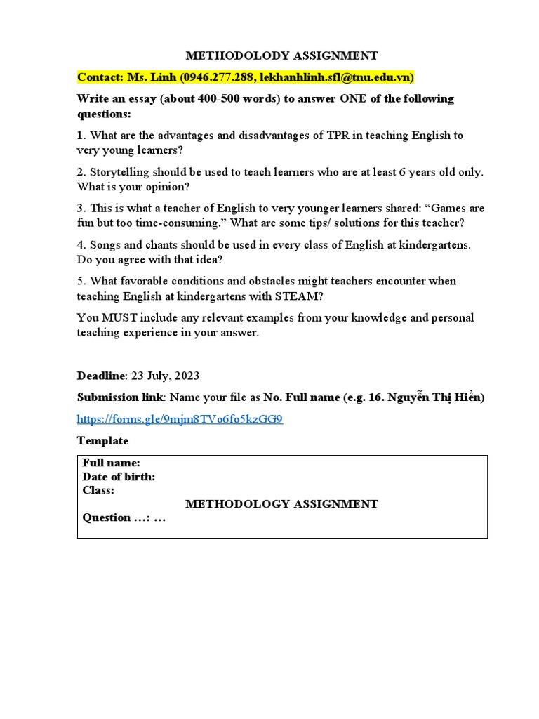 Assigment - Methodology - K29 | PDF