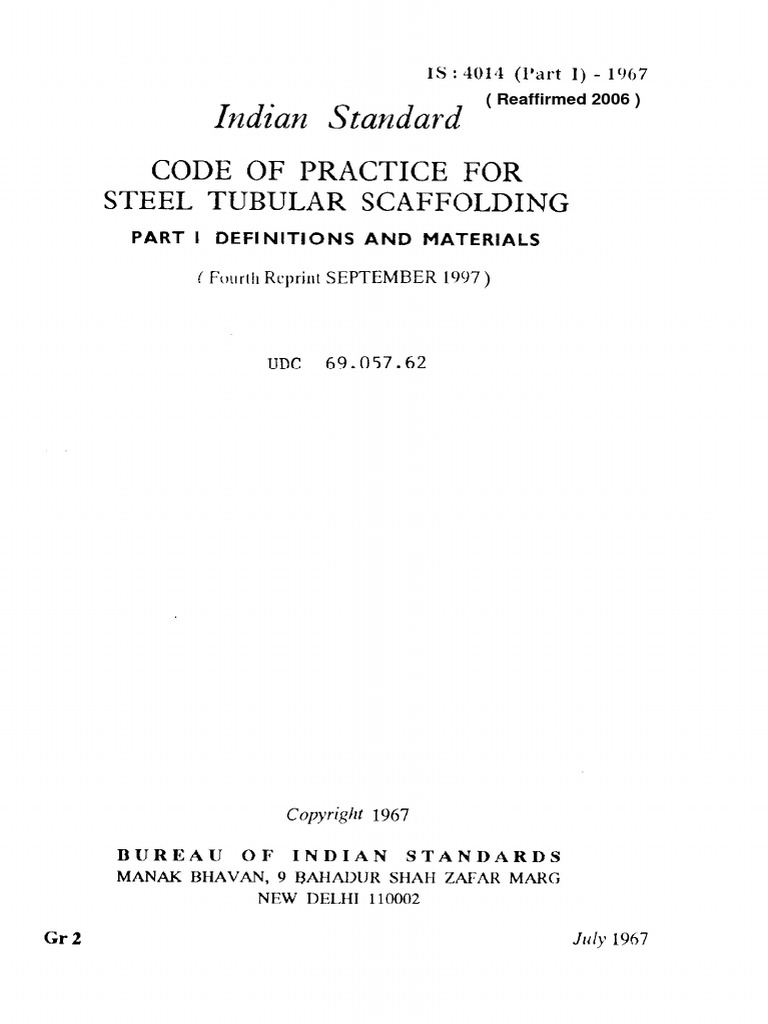 IS 4014.1967 Part-1 | PDF