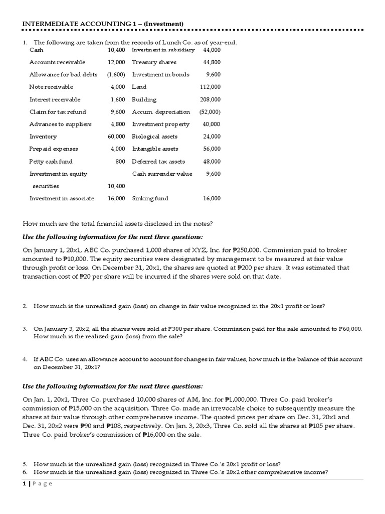 Intermediate Accounting 1 Final Pdf Bonds Finance Dividend